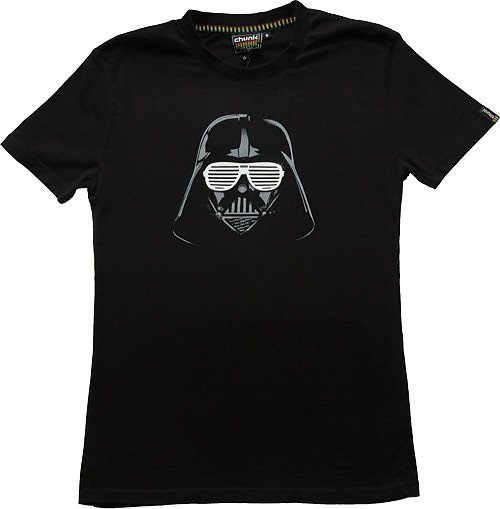 Men's Black Darth Vader Star Wars T-Shirt from Chunk
