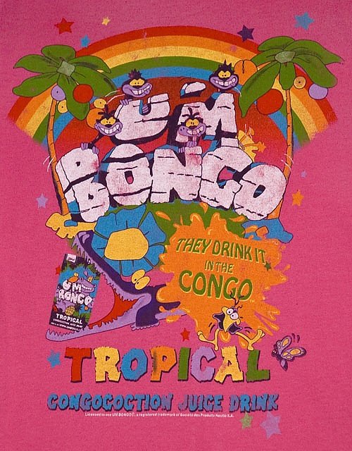 Ladies Um Bongo Tropical Congocoction Pink T-Shirt from Famous Forever